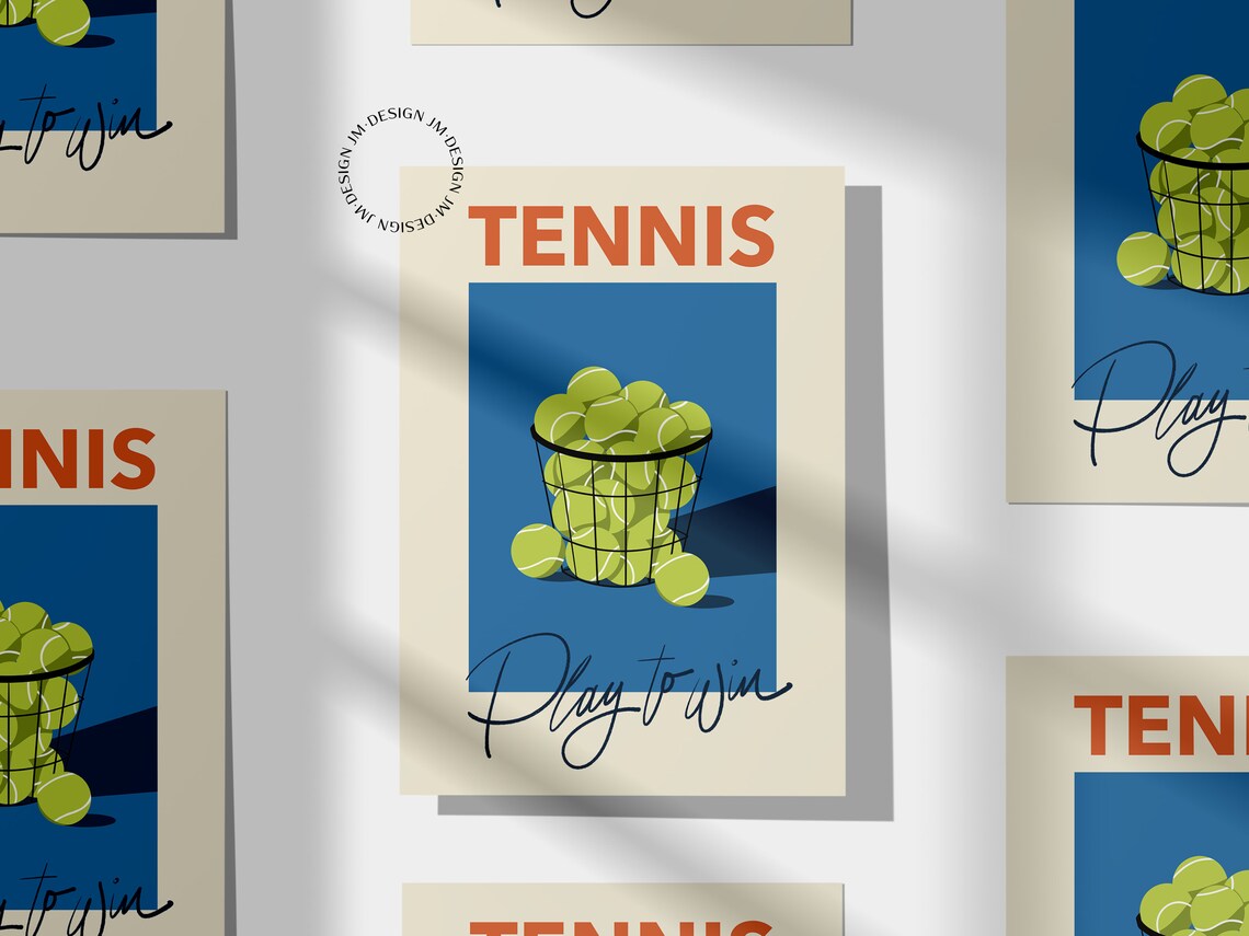 Tennis Poster, Printable Tennis Poster, Kids Tennis Poster, Boys Tennis ...