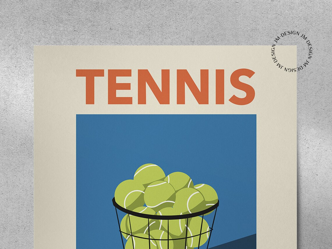 Tennis Poster, Printable Tennis Poster, Kids Tennis Poster, Boys Tennis ...