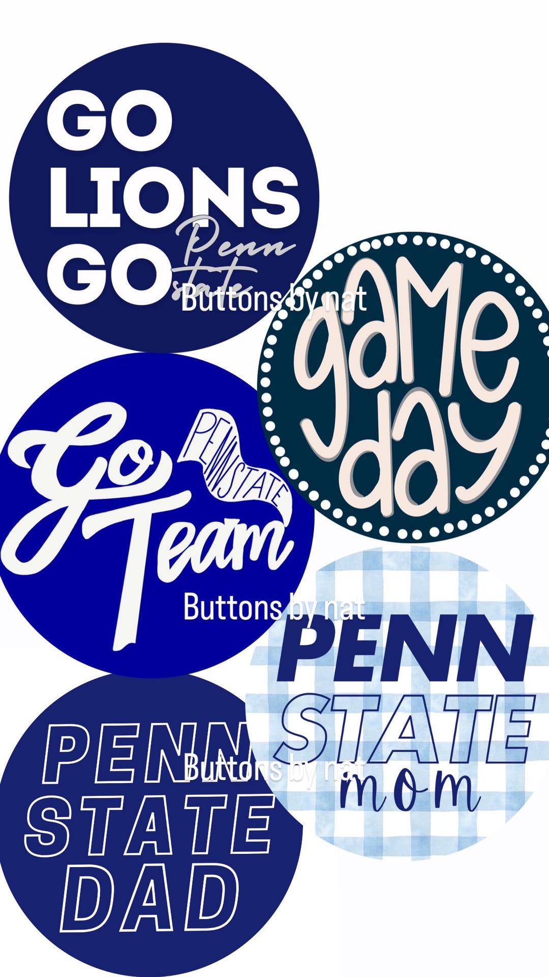 Penn State Buttons, Adorable Blue and White Go Lions! Cute Mom and Dad ...