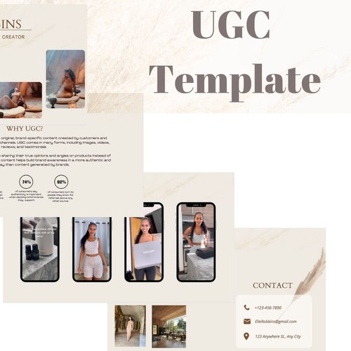 UGC Portfolio UGC Media Kit UGC Creator Portfolio Ugc - Etsy
