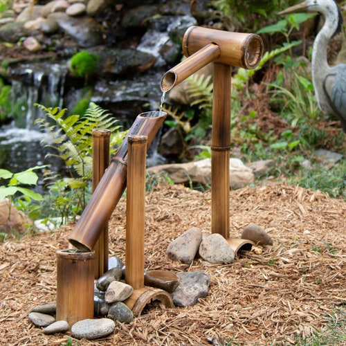 Bamboo Fountain Kit Shishi Odoshi or Deer Scare Bamboo - Etsy