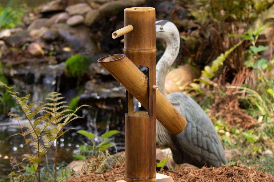 Bamboo Fountain Kit Shishi Odoshi or Deer Scare Bamboo Fountain Perfect ...