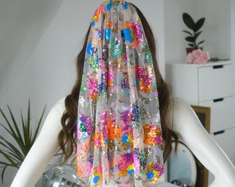 Sequin Hen Party Veil Bride to Be Veil Gift Bachelorette Veil Sparkly ...