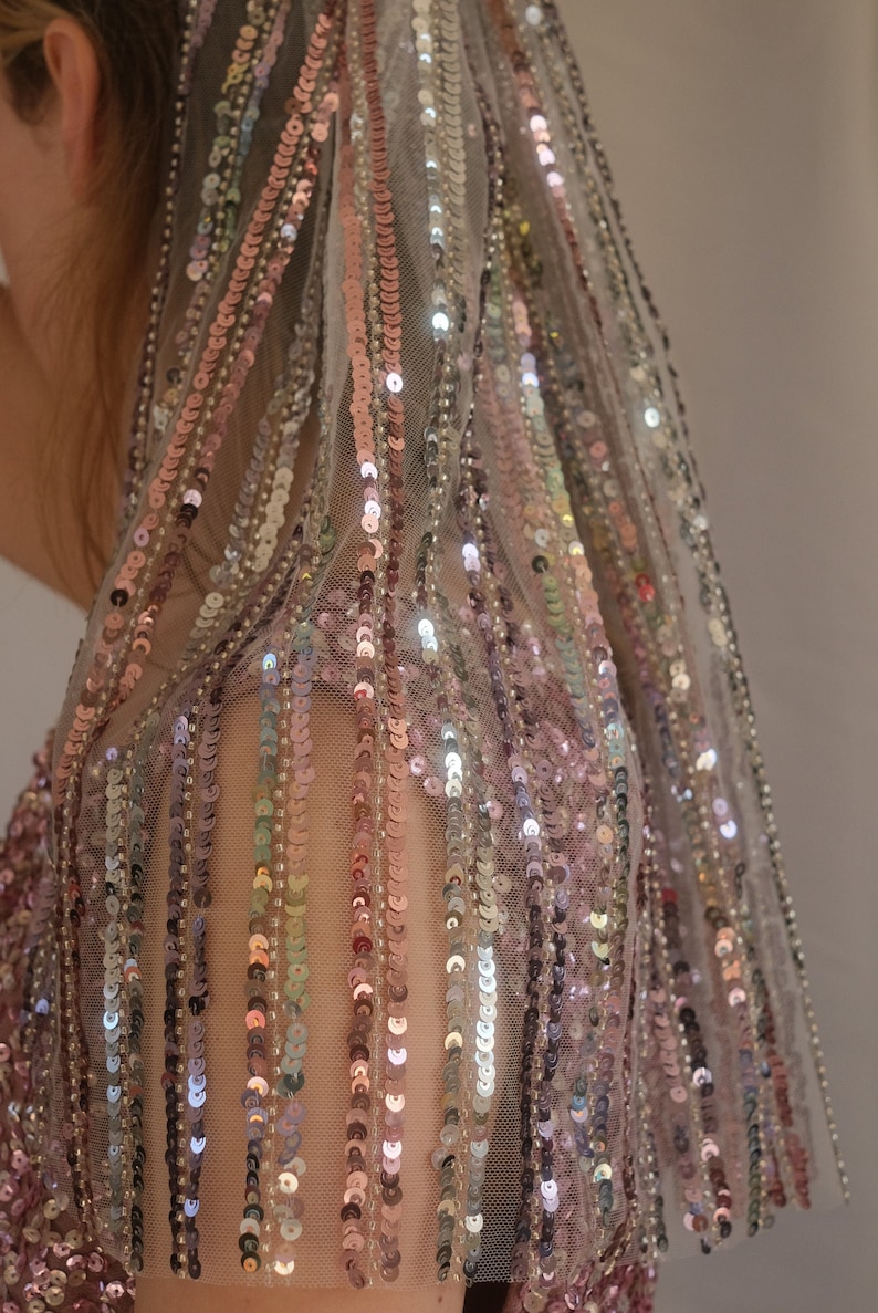 Sequin Hen Party Veil Bride to Be Veil Gift Bachelorette Veil Sparkly ...