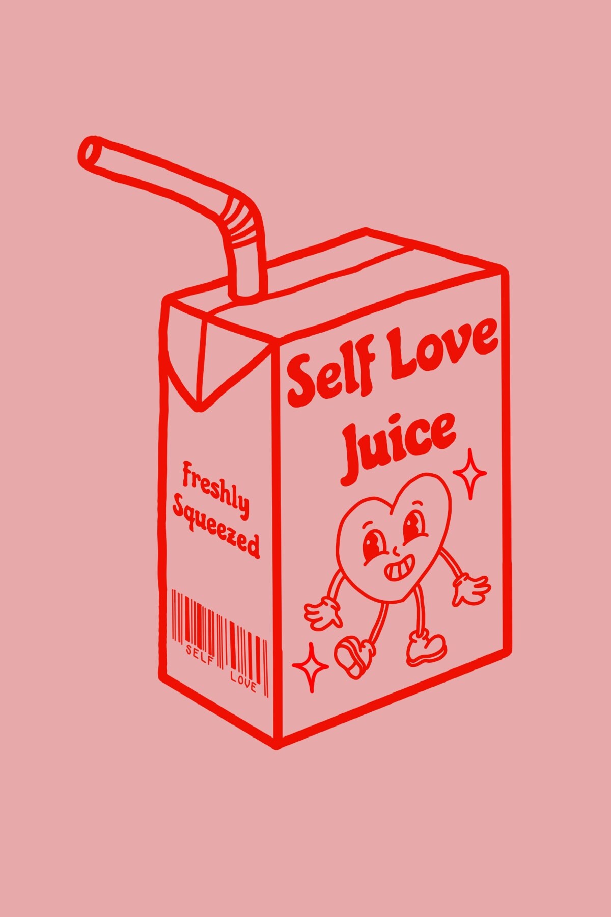 Self Love Juice Box Poster - Etsy