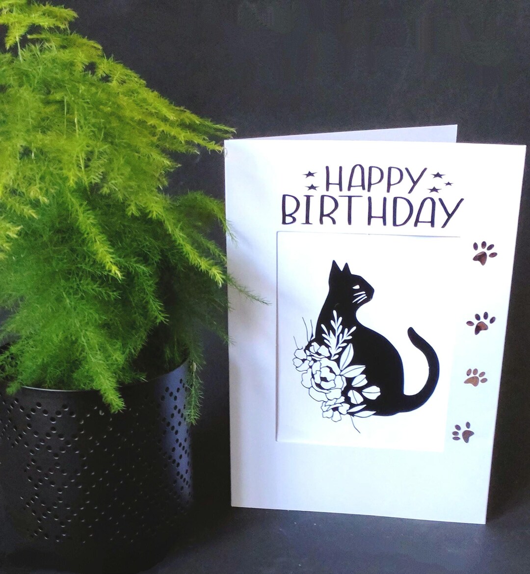 Cat Birthday Card, Cat Lover Greeting Card, Birthday Card, Cat ...