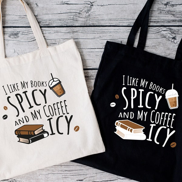 I Like My Books Spicy and My Coffee Icy Svg - Etsy