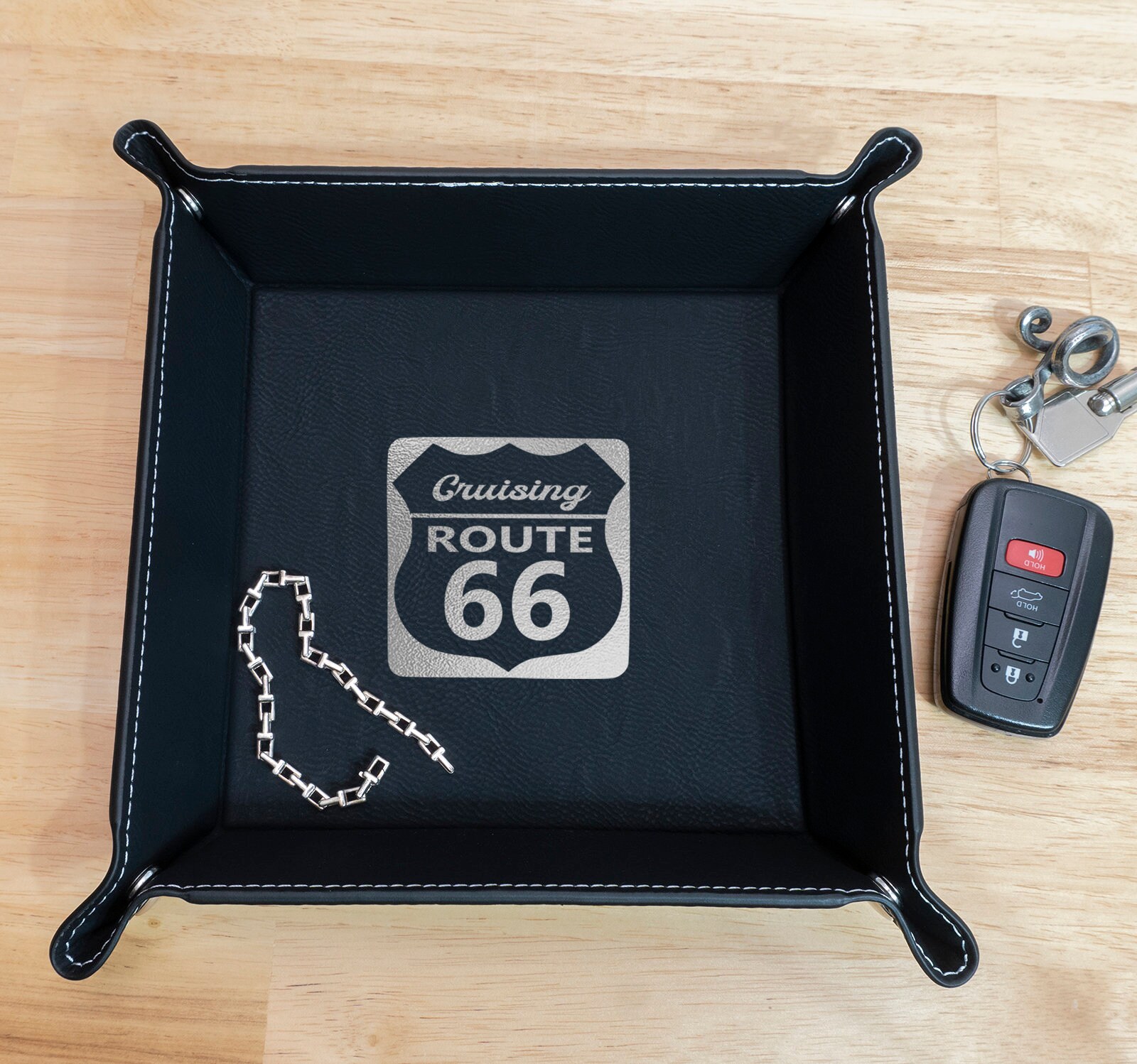 Route 66 Key Tray, Classic Highway Catchall Tray, Man Cave Decor, Guys ...