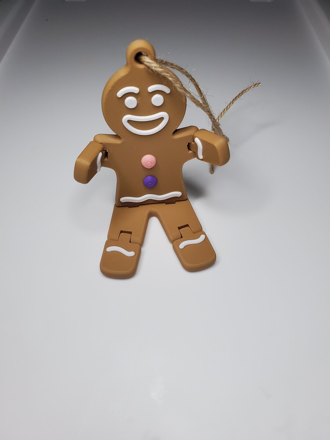 Custom 3d Printed Articulating Gingerbread Christmas Ornament - Etsy