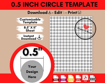 Printable Blank Circle Sticker Sheet - Etsy