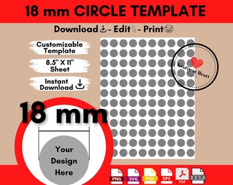 8 Circle Template - Etsy