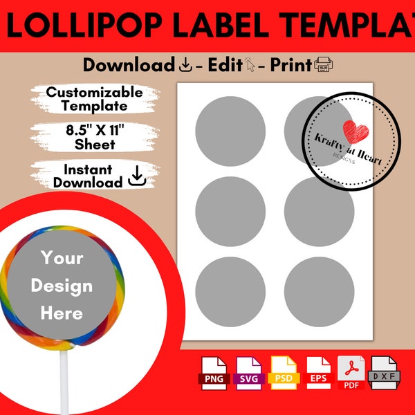 Lollipop Stickers - Etsy