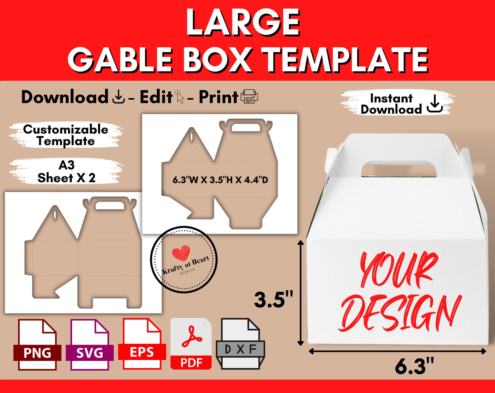 Box Template With Handle