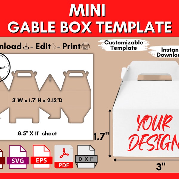 Printable Favor Box - Etsy