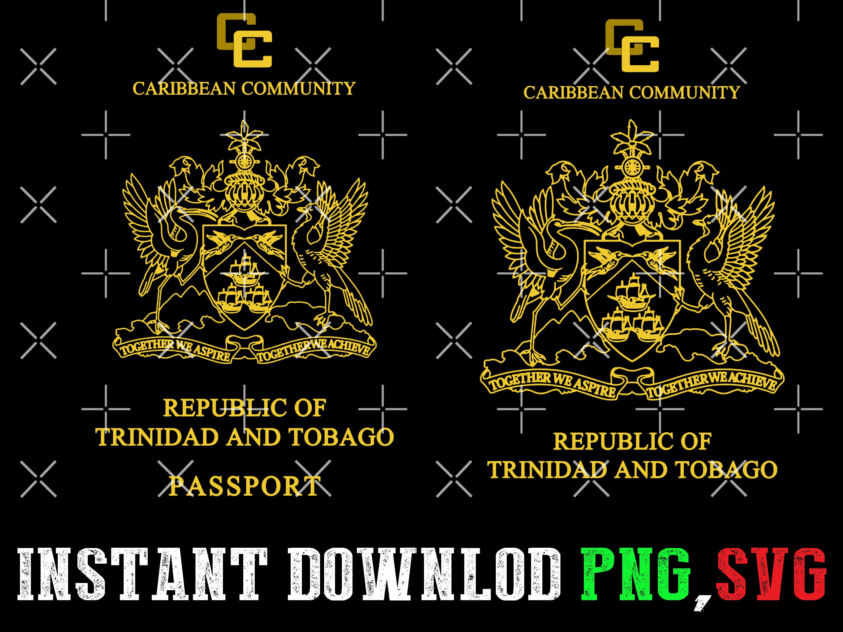 Trinidad and Tobago Passporttrinidad and Tobagotrinidad and - Etsy