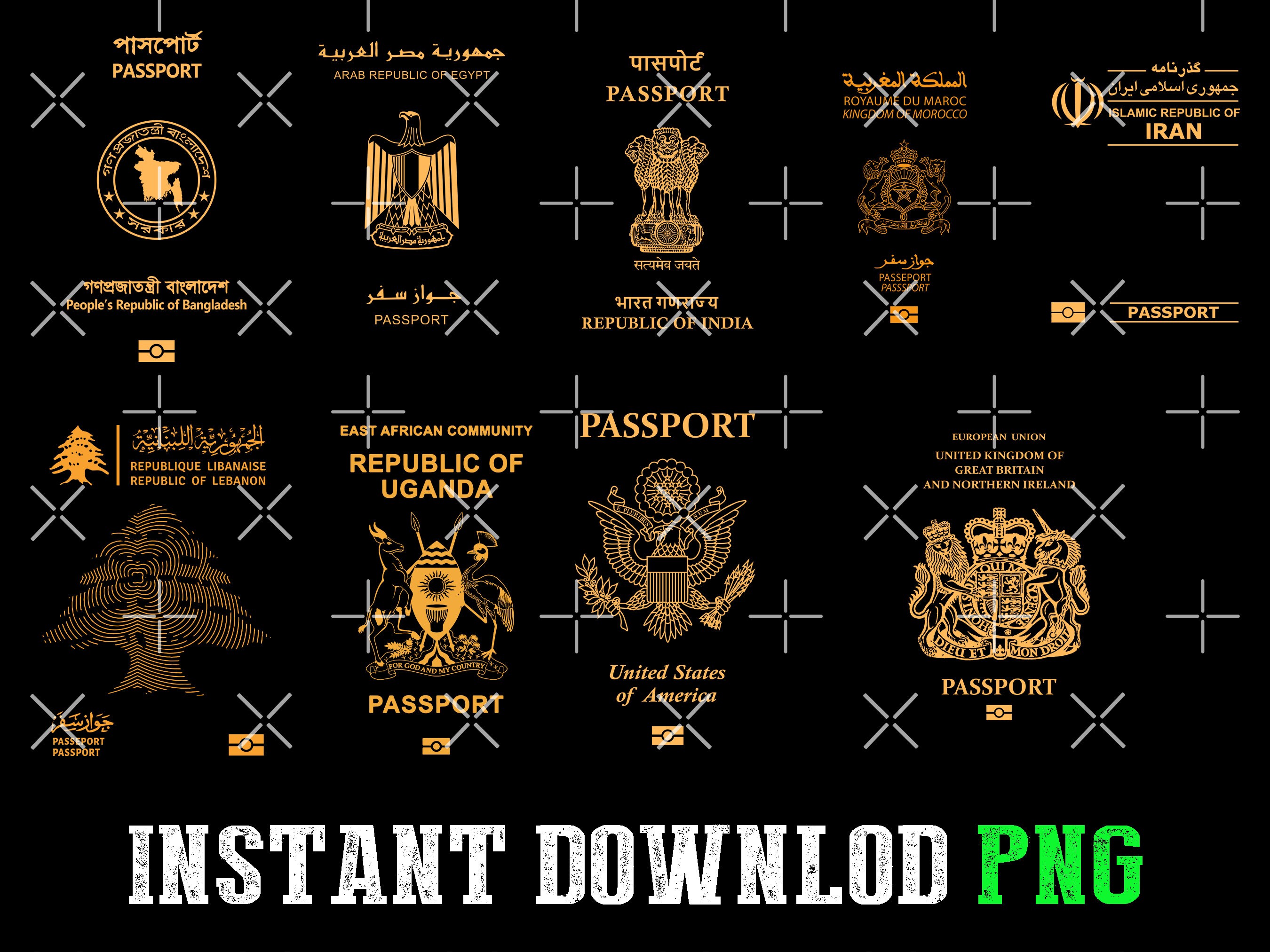 13 Passports Png Files - Etsy