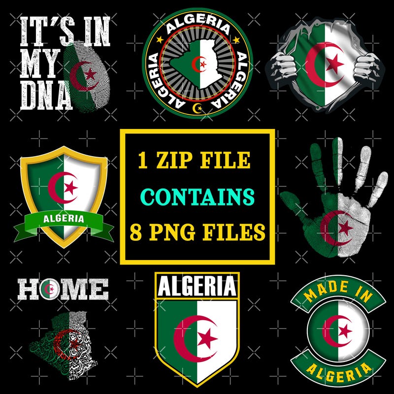 Algeria Flag Art - Etsy