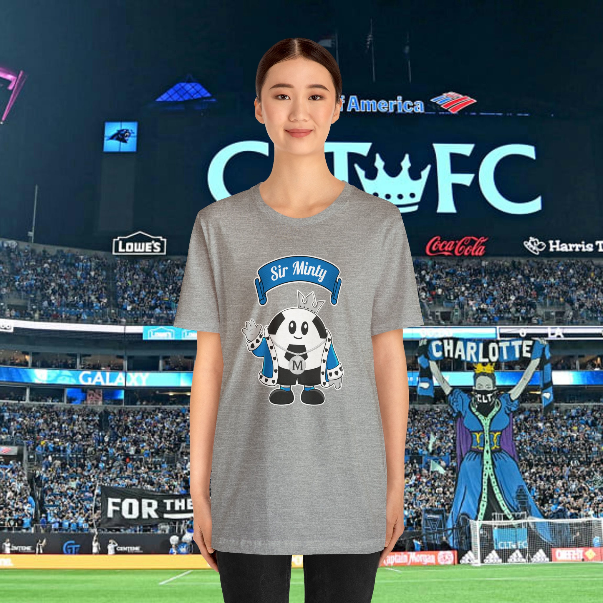 Sir Minty T-shirt Charlotte FC Graphic Tee Shirt Gift Mascot MLS CLTFC ...
