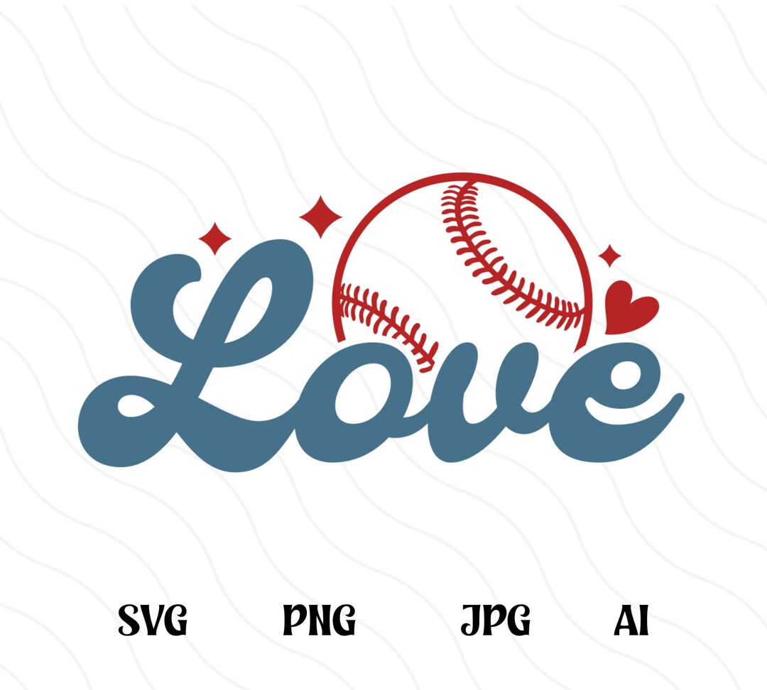 Love Baseball SVG PNG, Baseball Svg Cut File for Cricut, Baseball Mom ...