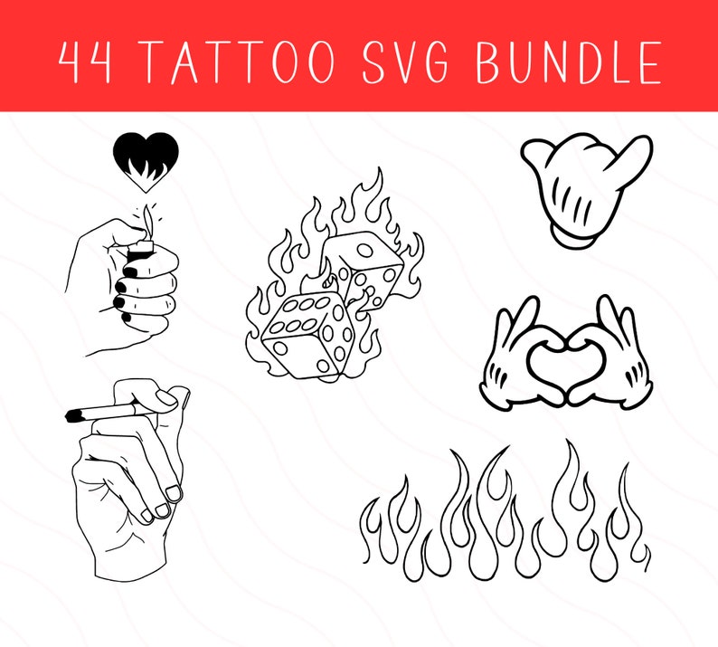 Flash Tattoo SVG Bundle | Tattoo Clipart Cut Files for Cricut ...