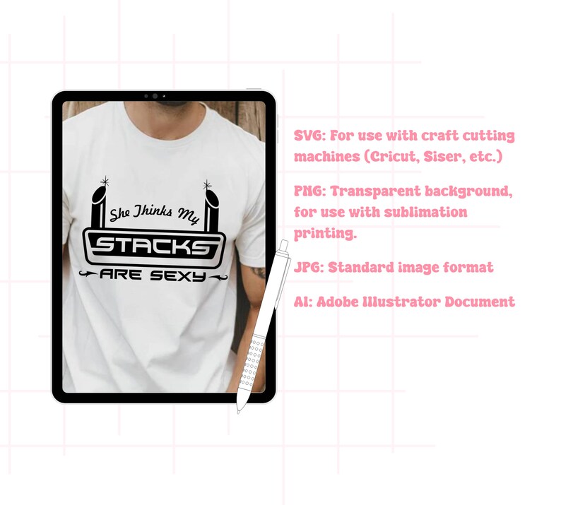 She Thinks My Stacks Ate Sexy Svg Png, Truck Driver Svg Cut File, Funny ...