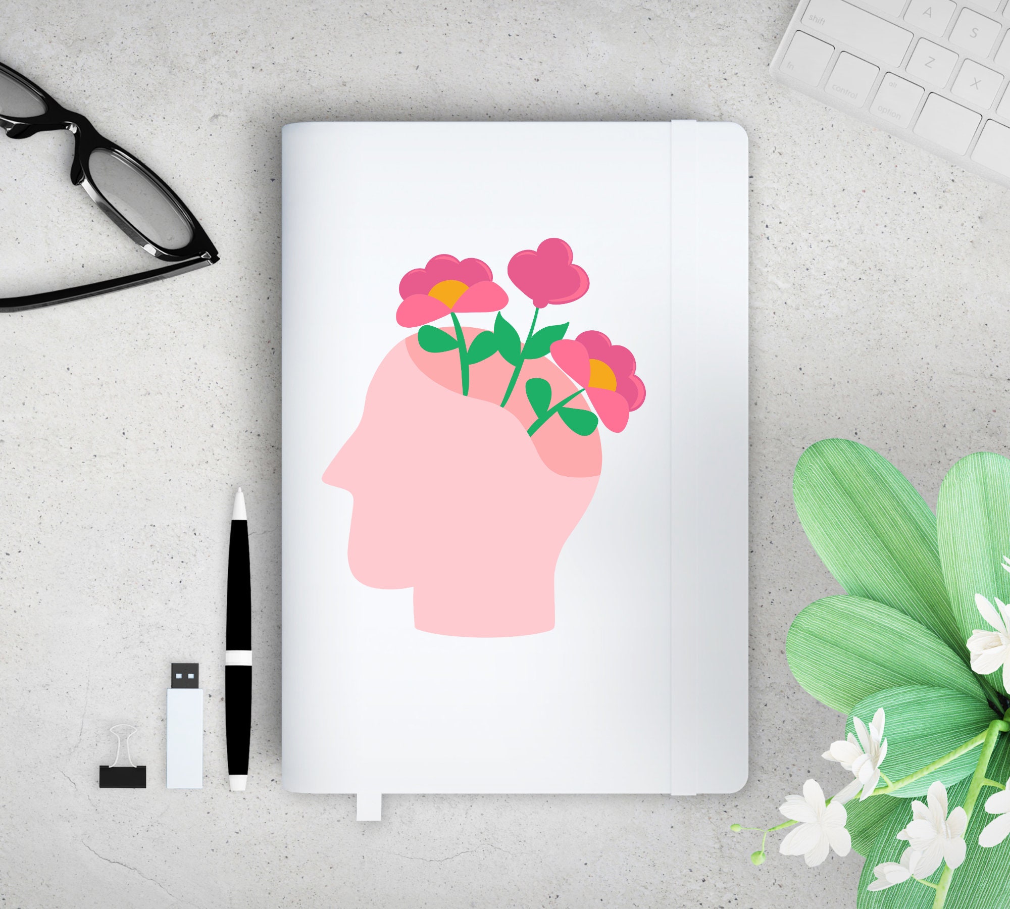 Positive Thinking SVG | Mental Health PNG Sticker | Brain Svg | Growth ...