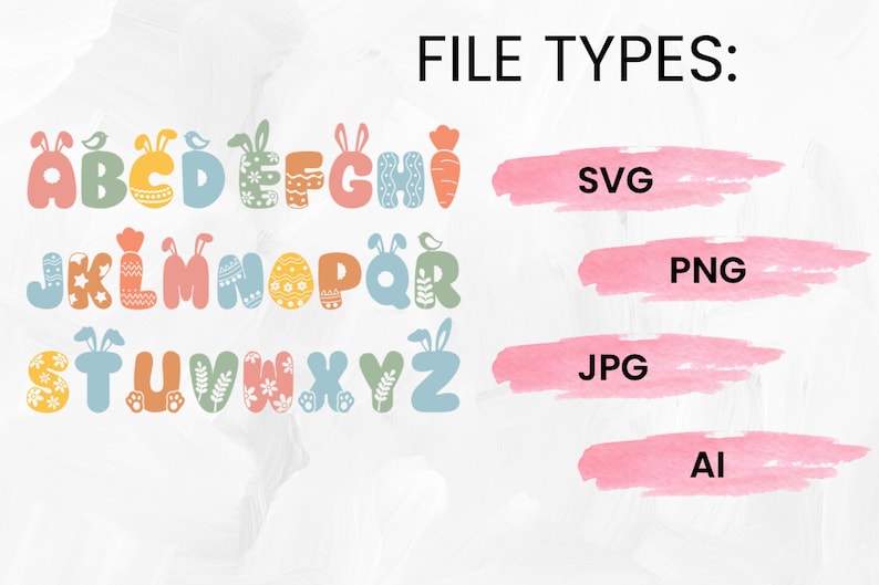 Easter Alphabet SVG Bundle | Easter Alphabet Font, Easter Letters ...