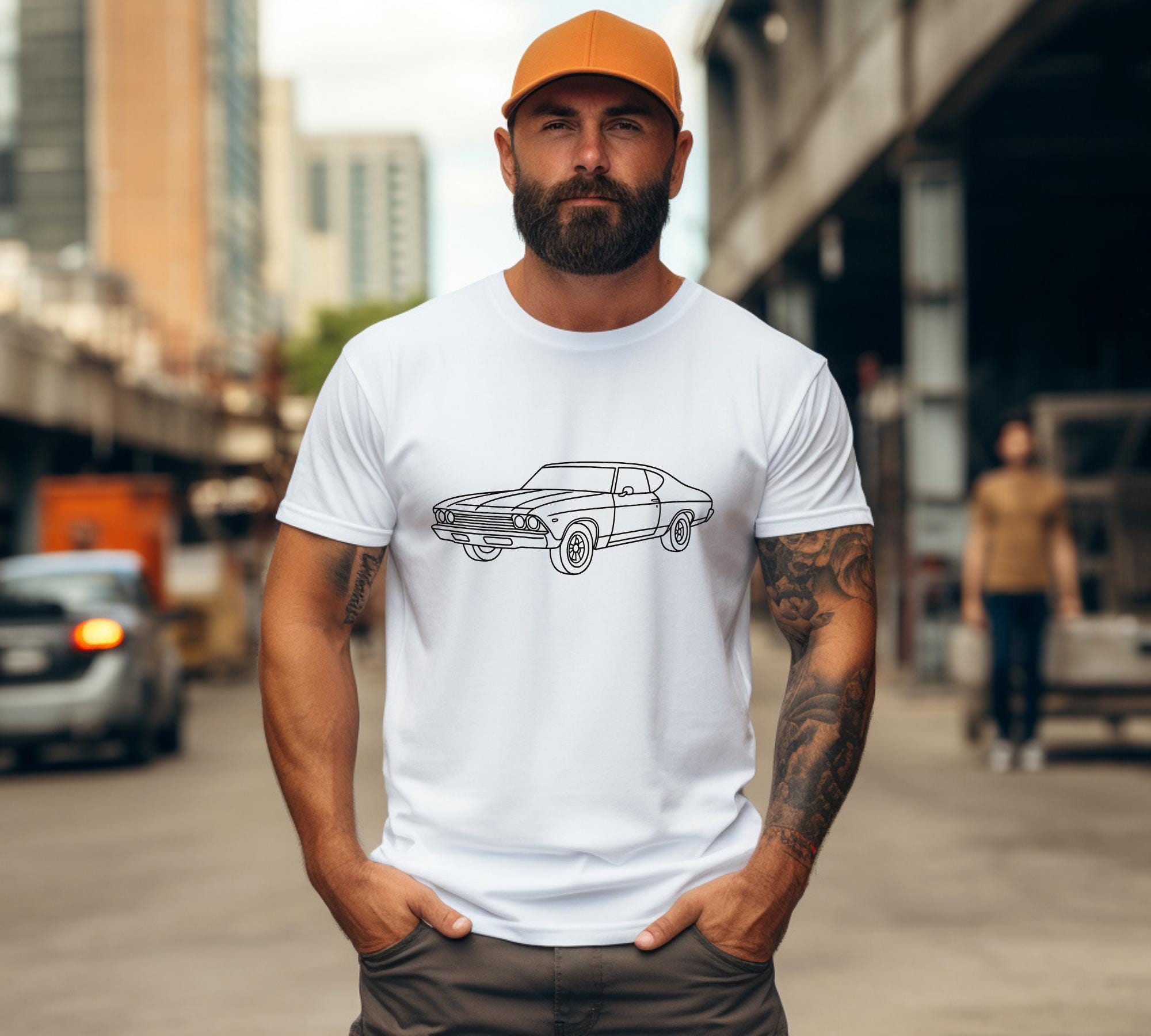 Classic Car SVG, 1969 Chevelle Cut File, Vintage Hot Rod Line Art - Etsy