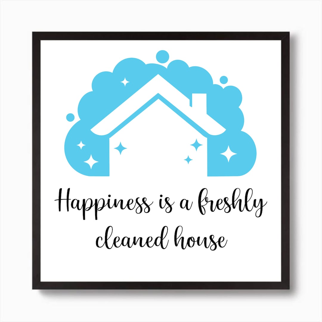 Happiness is A Freshly Cleaned House SVG | Cleaning Svg | Spring ...