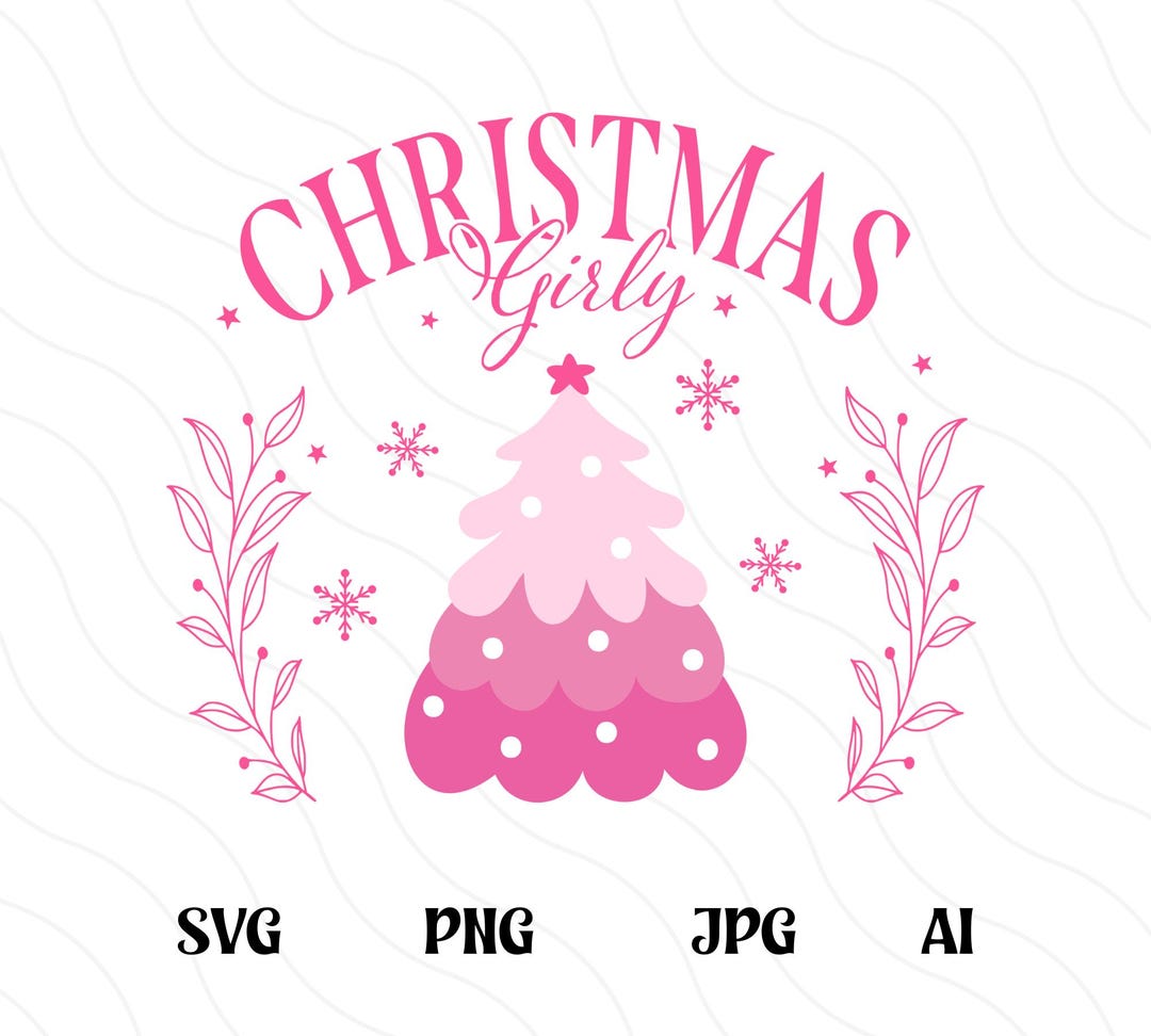 Christmas Girly SVG PNG, Pink Xmas SVG Cut File, Soft Girl Aesthetic ...