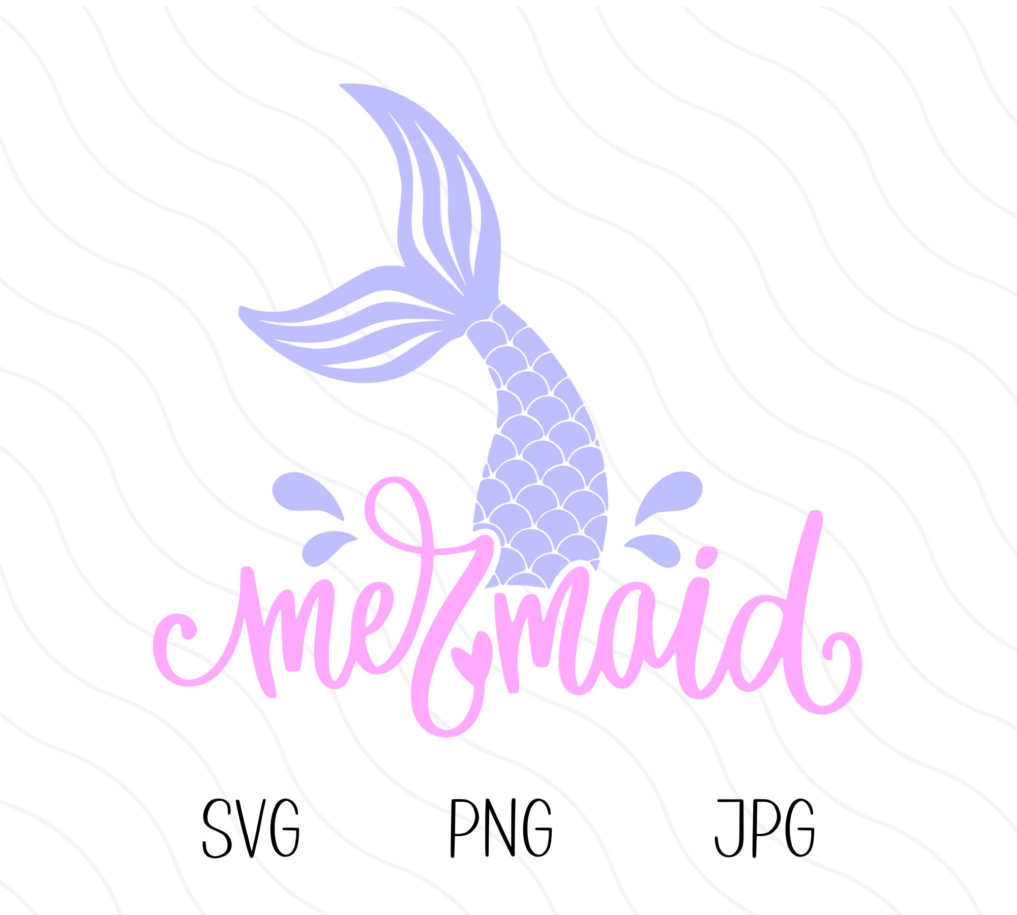 Girly Mermaid Svg, Cute Mermaid Cut File, Mermaid Tail Svg, Mermaid ...
