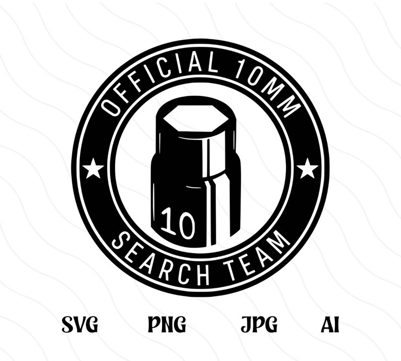 Official 10MM Search Team Svg Png, Funny Mechanic Svg Cut File, Socket Wrench Svg, Missing 10 Mm ...
