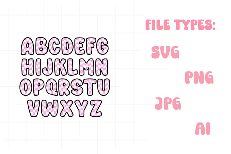 Checkered Font Svg Png, Racing Alphabet Cut File, Checkered Pattern ...