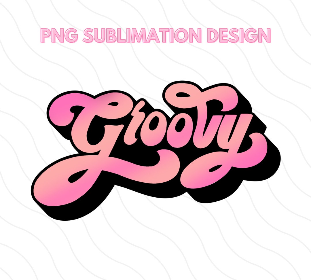 Groovy Sublimation Design | Pink Retro Gradient PNG - Etsy