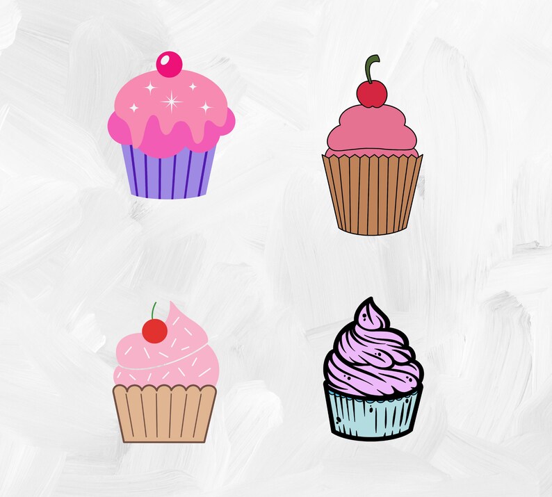 Cupcake SVG Bundle | Cupcake Cut File for Cricut | Layered Birthday ...