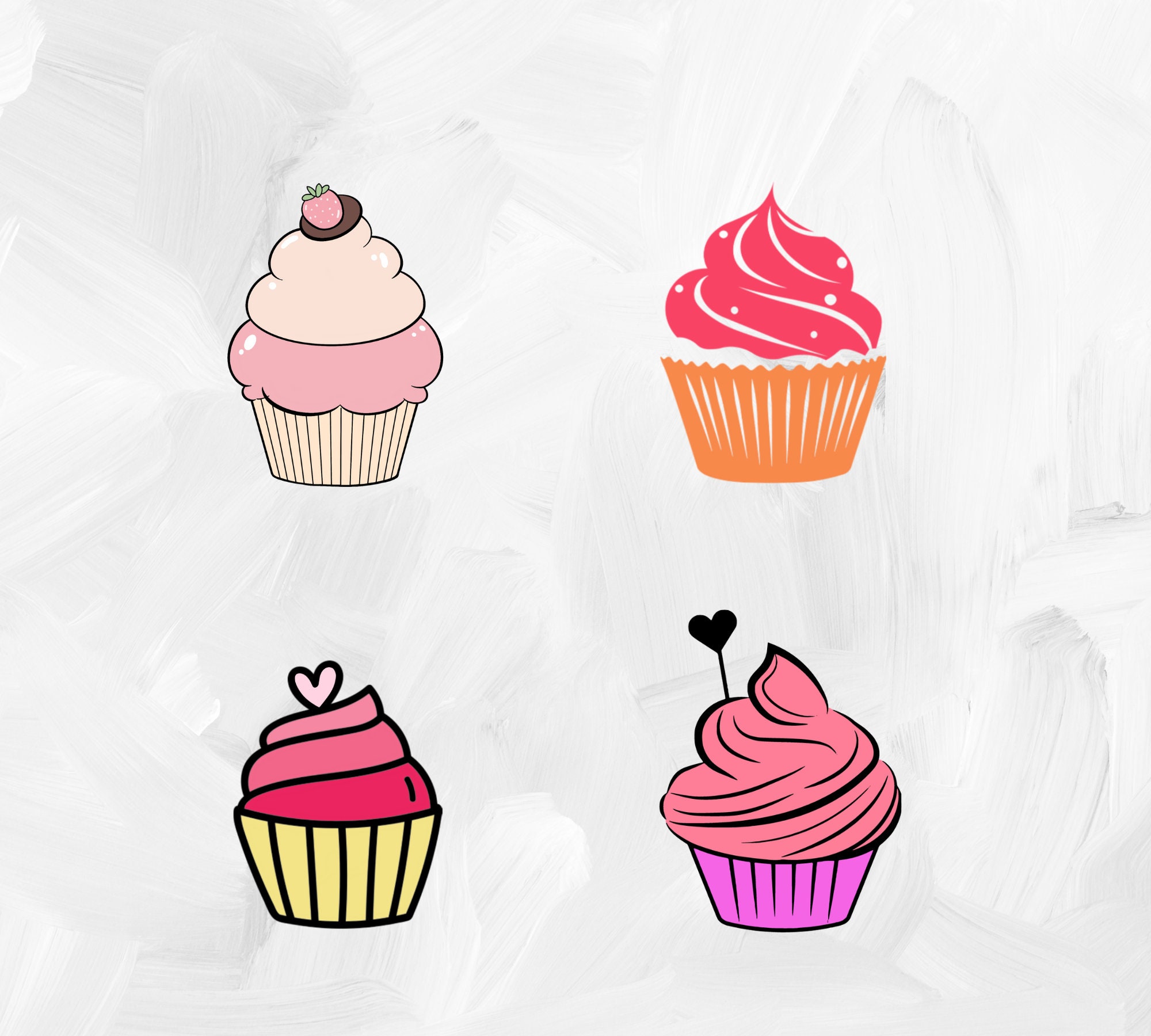 Cupcake SVG Bundle Cupcake Cut File for Cricut Layered Birthday Shirt ...