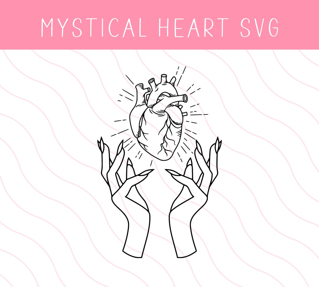 Mystical Levitating Heart SVG | Occult Heart Cut File for Cricut ...