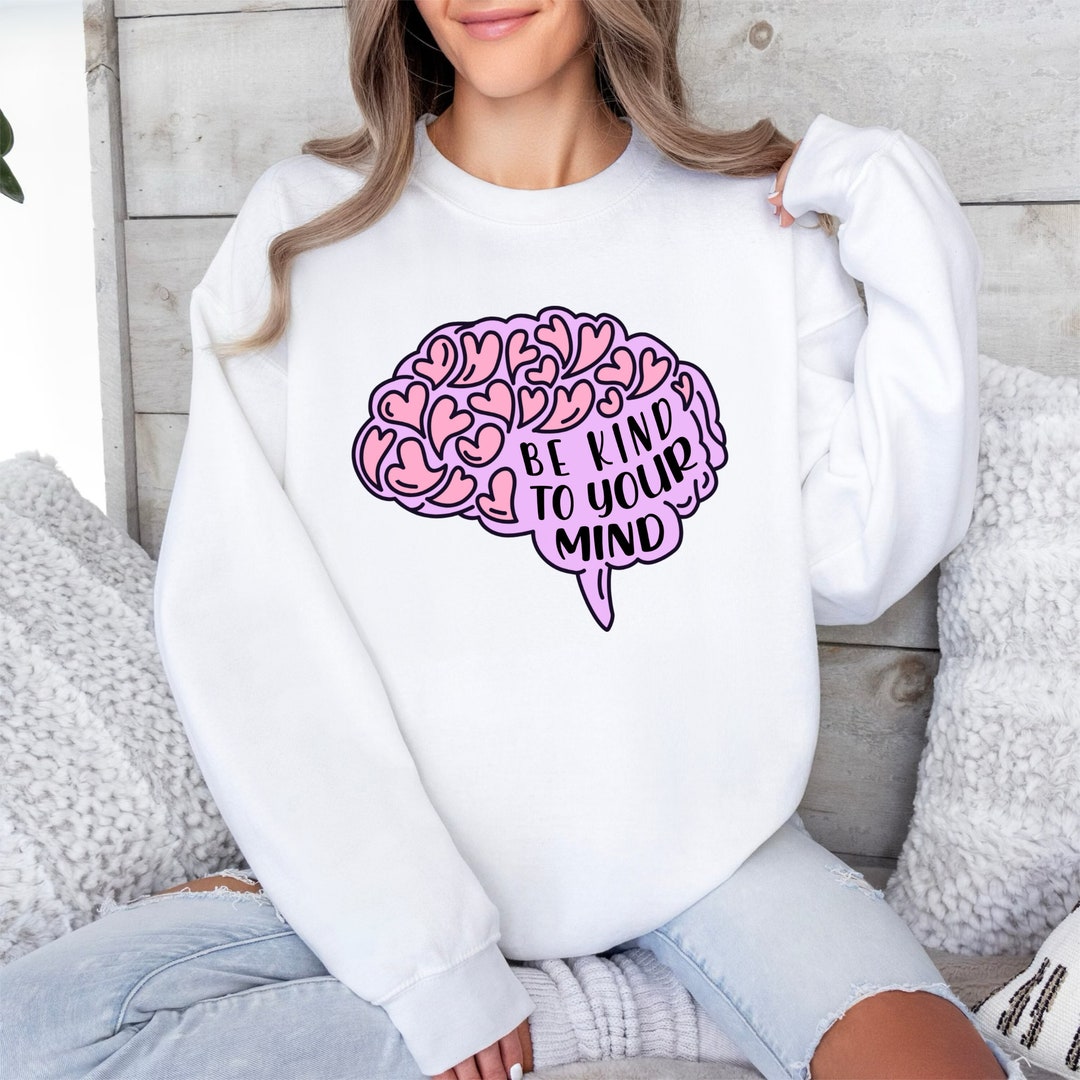 Brain SVG | Be Kind to Your Mind Clipart | Mental Health PNG Sticker ...