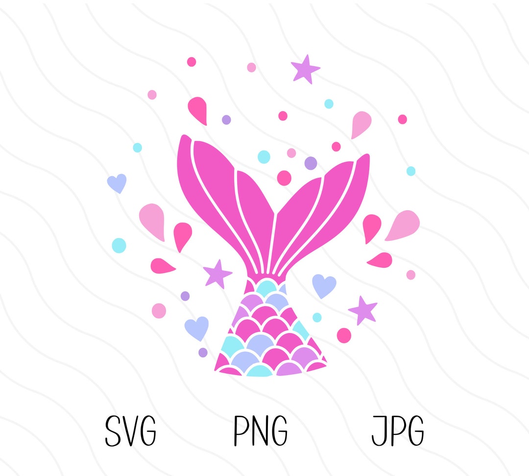 Mermaid Tail SVG, Mermaid Clipart PNG, Layered Mermaid Birthday Party ...