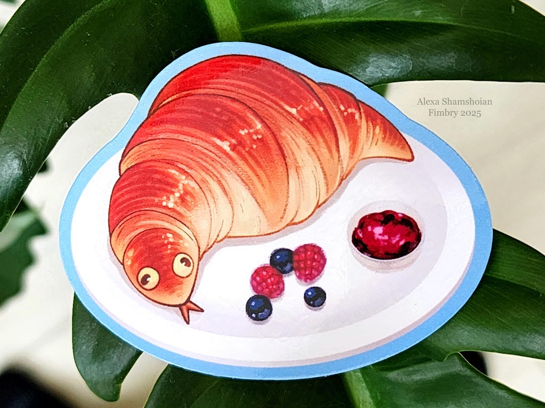 Tsuchinoko Japanese Fat Snake Cryptid Croissant Vinyl Sticker 3 Inches ...