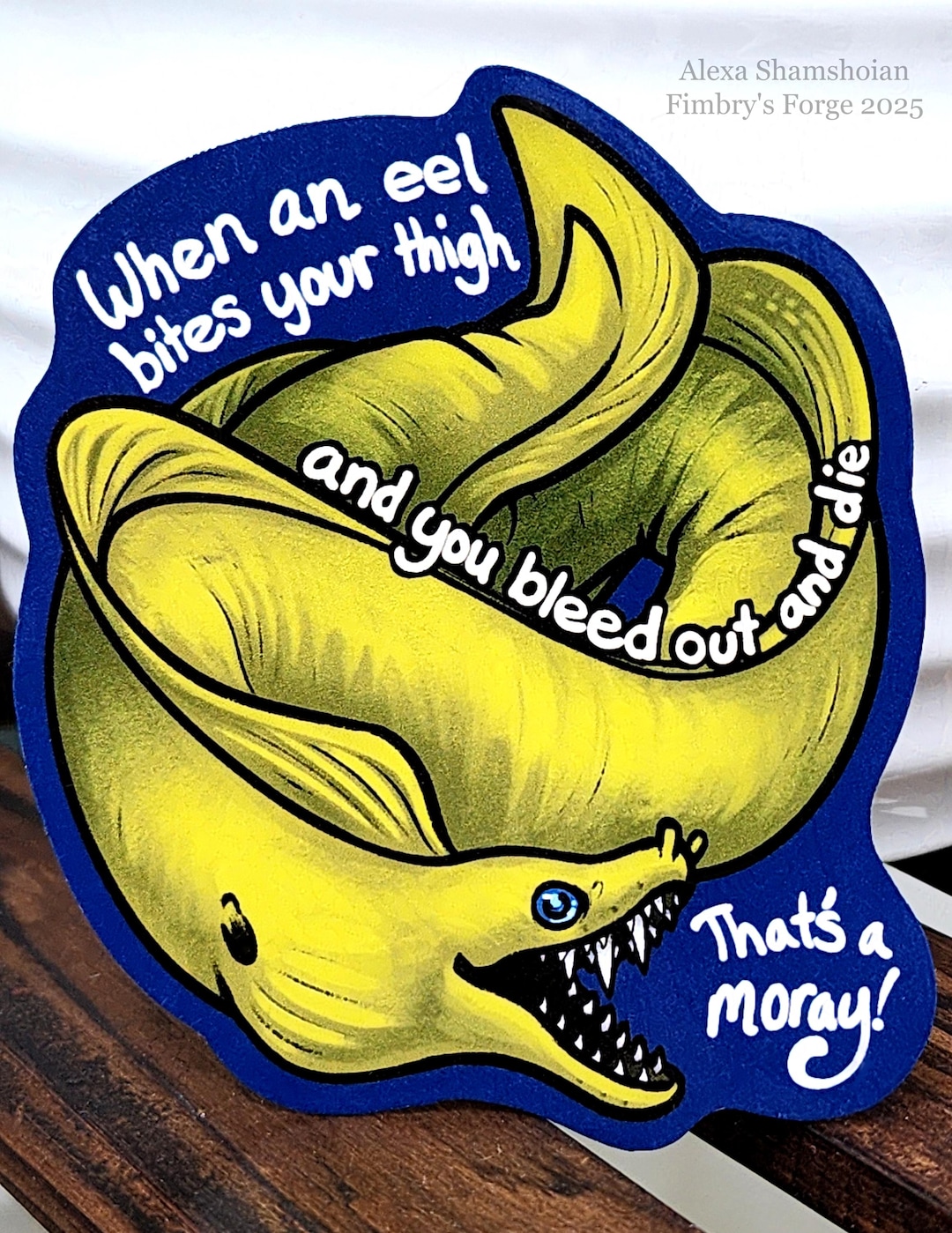 That's Amore Pun Moray Eel Joke Fish Wildlife Animal Sticker Three and ...