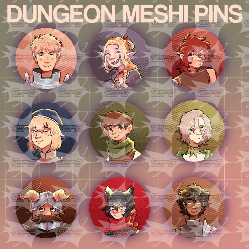 Dungeon Meshi Pins - Etsy
