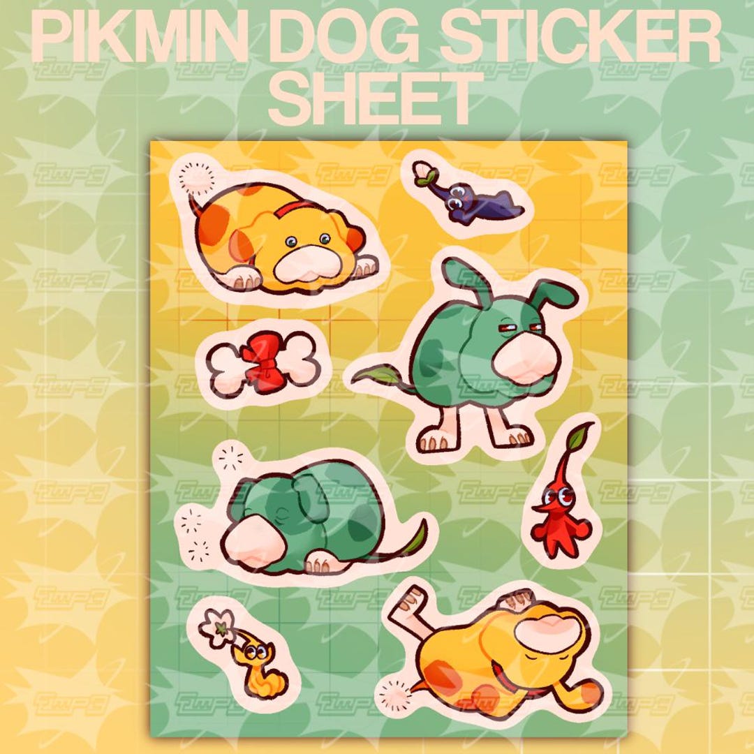 Pikmin Dog Sticker Sheet - Etsy