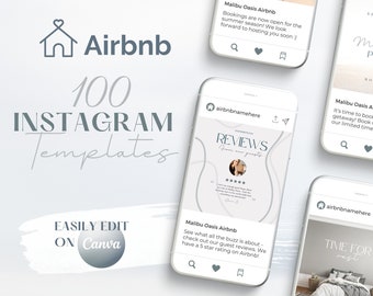 100 Airbnb Instagram Post Templates Editable VRBO Social Media Template ...