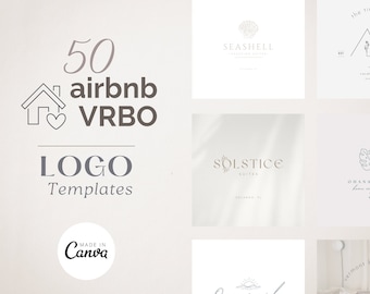 50 Airbnb VRBO Logo Templates: Vacation Rental Branding (canva) - Etsy