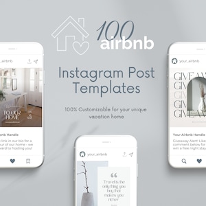 Airbnb Instagram Post Templates for Airbnb VRBO Social Media Template ...