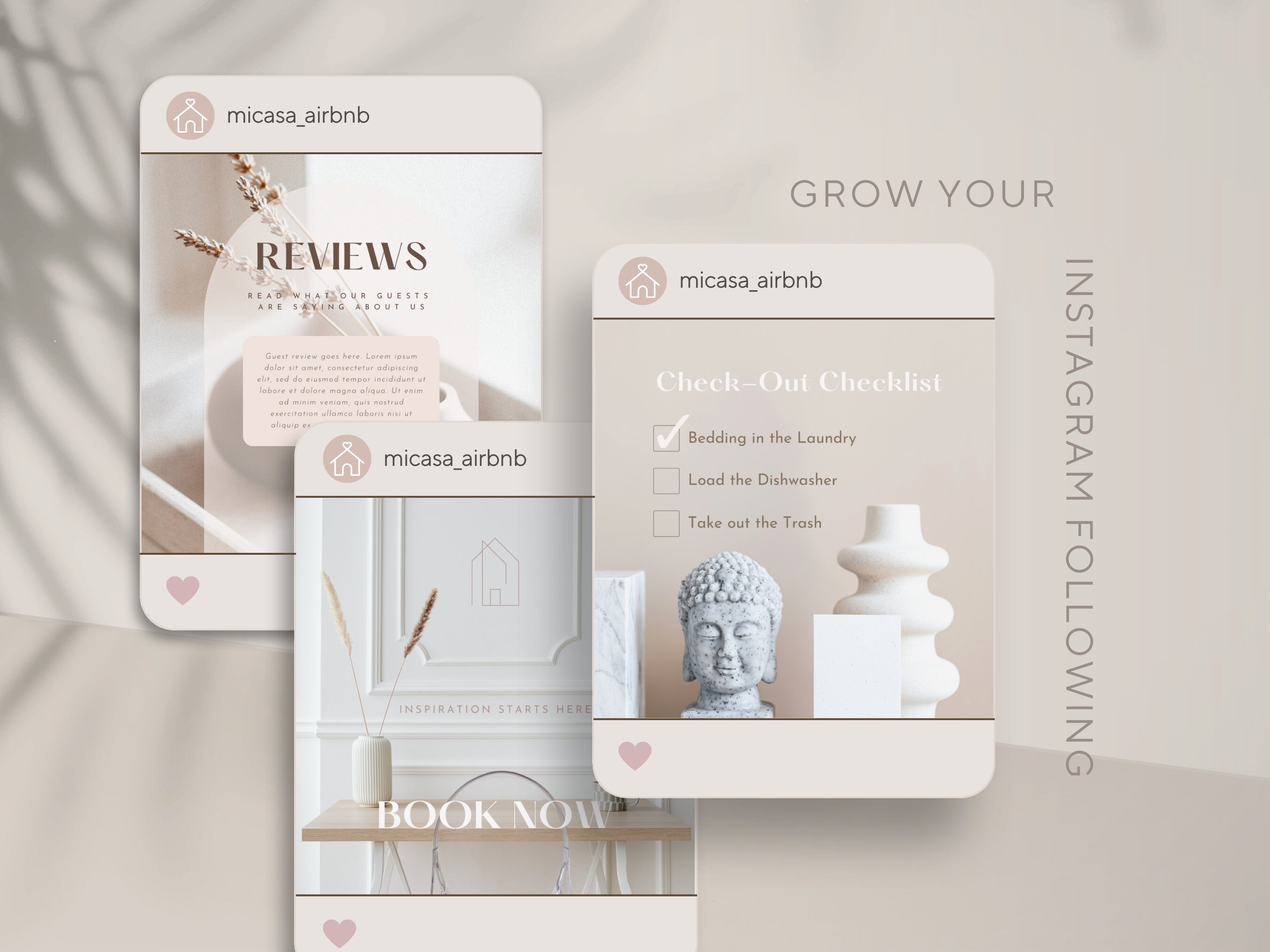 100 Airbnb Instagram Post Templates Editable VRBO Social Media Template ...