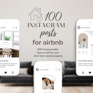 Airbnb Instagram Post Templates: VRBO Social Media (canva Editable) - Etsy