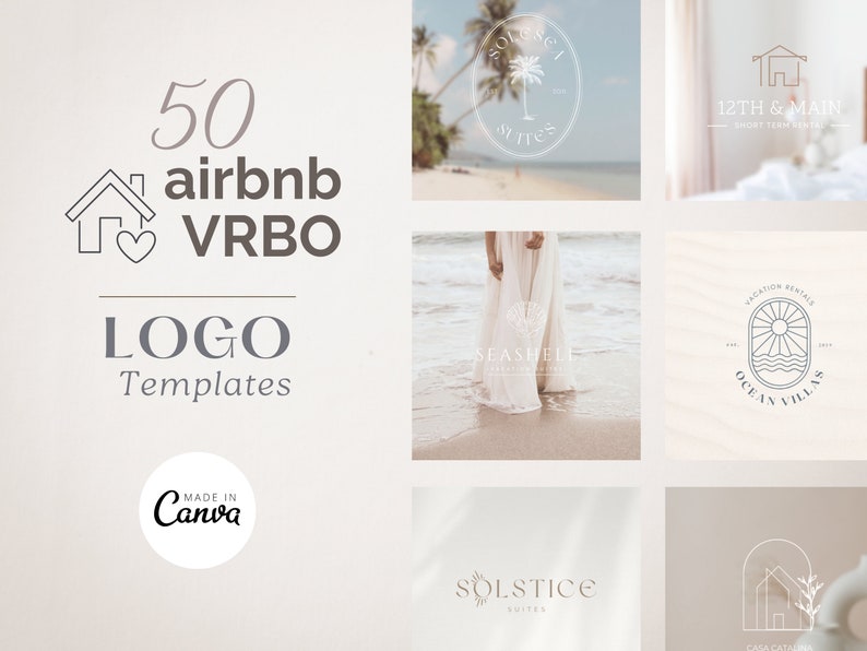 Cabin Logo Design: 50 VRBO Airbnb Canva Templates - Etsy