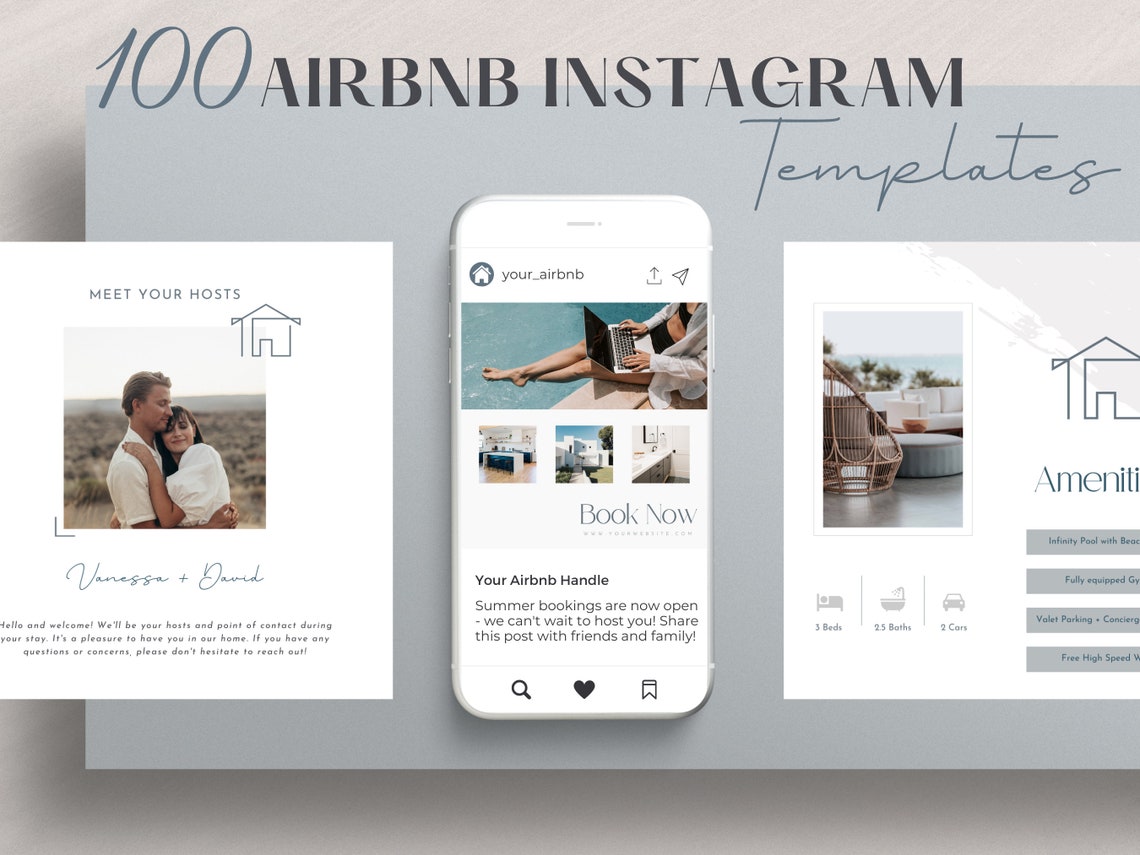 Airbnb Instagram Post Templates for Airbnb VRBO Social Media Template ...